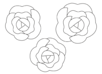 無料の薔薇（バラ）の花のぬりえ | ぬりえパーク